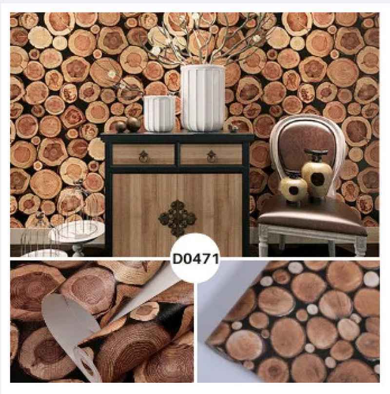 Jual Home Wallpaper Sticker Dinding Kayu Polos Tuaa 45cm X 10 M