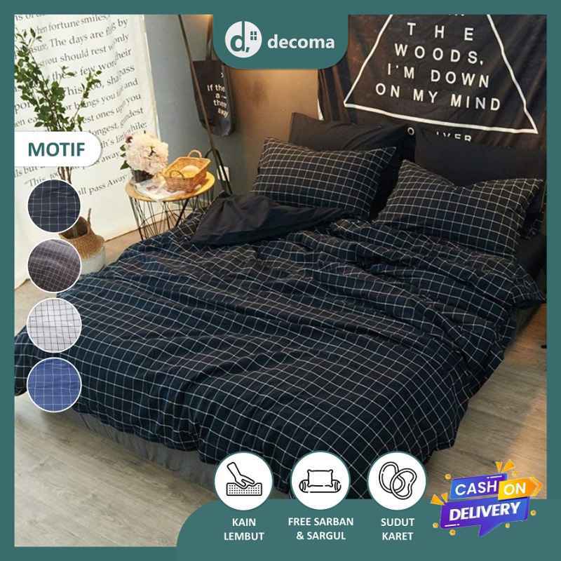 Promo Decoma Sprei Seprei Sprai Set Kotak Korea Aesthetic Asthetic Estetik Ukuran 90x200 Single ...