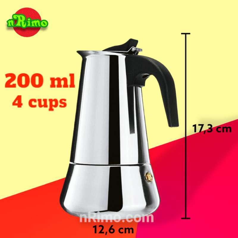 Promo New Moka Pot Stainless Steel Teko Kopi Espresso Coffee Maker ...