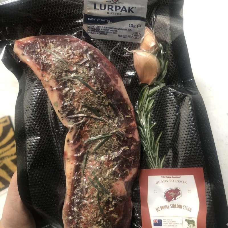 Jual New Zealand Sirloin Steak 225-250 Gram Siap Masak Grassfed Halal ...