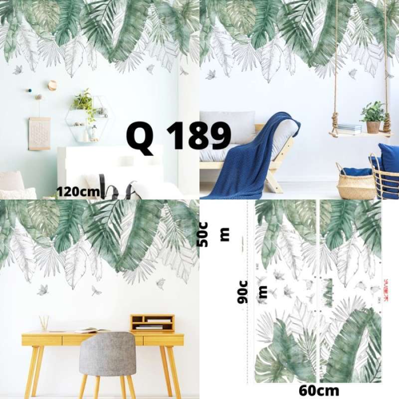 Jual Stiker Sticker Wallpaper Daun Salur Tembok Dinding Keramik Kamar Mandi - Q 189 Di Seller ...