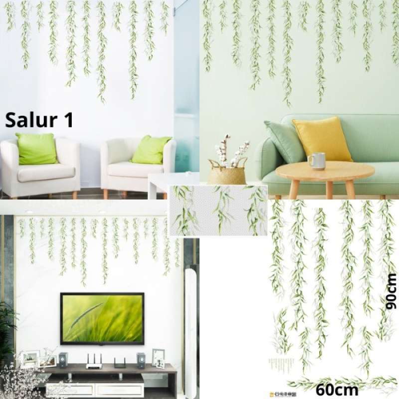 Jual Stiker Sticker Wallpaper Daun Salur Tembok Dinding Keramik Kamar Mandi - Salur 1 Di Seller ...