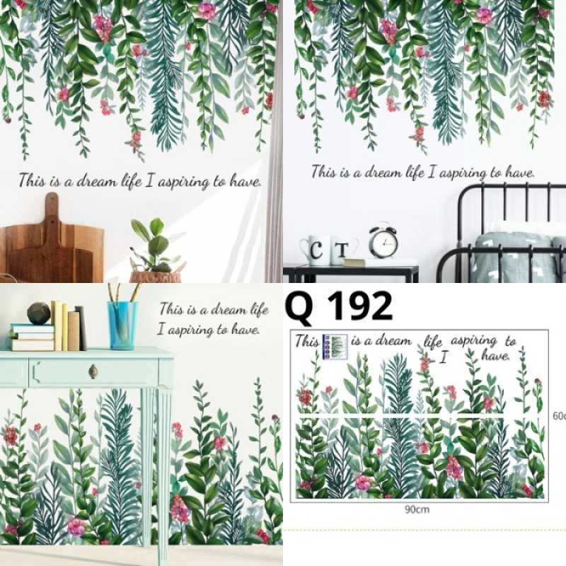 Jual Stiker Sticker Wallpaper Daun Salur Tembok Dinding Keramik Kamar Mandi - Q 192 Di Seller ...