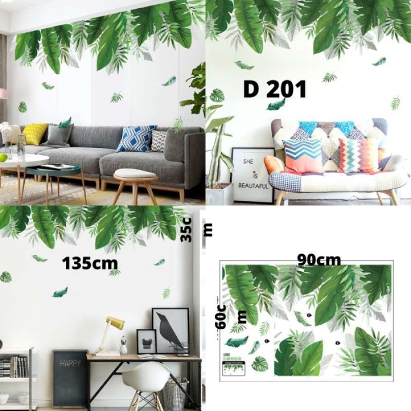Jual Stiker Sticker Wallpaper Daun Salur Tembok Dinding Keramik Kamar Mandi - D 201 Di Seller ...
