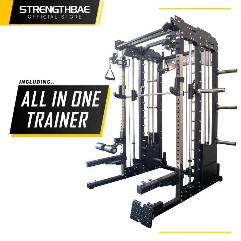 Jual All In 1 Trainer Strengthbae Power Rack Smith & Cable Machine Home ...