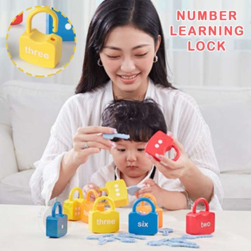 Promo Mainan Balita Onshine Matching Numbers Locks And Keys Toy Belajar ...