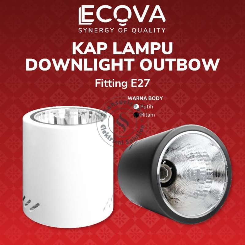 Jual Ecova Kap Lampu Downlight Outbow Fitting E27 3,5 Inch Di Seller ...