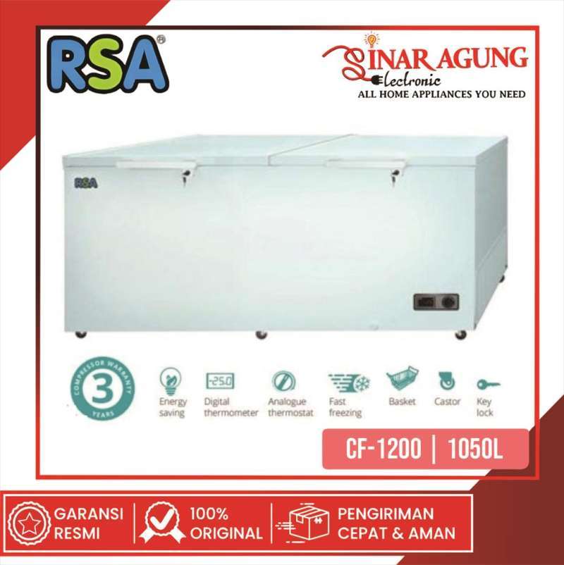 Promo Rsa Cf-1200 Chest Freezer 1050 Liter [2 Pintu] Garansi Resmi Diskon 13% Di Seller Supreme ...