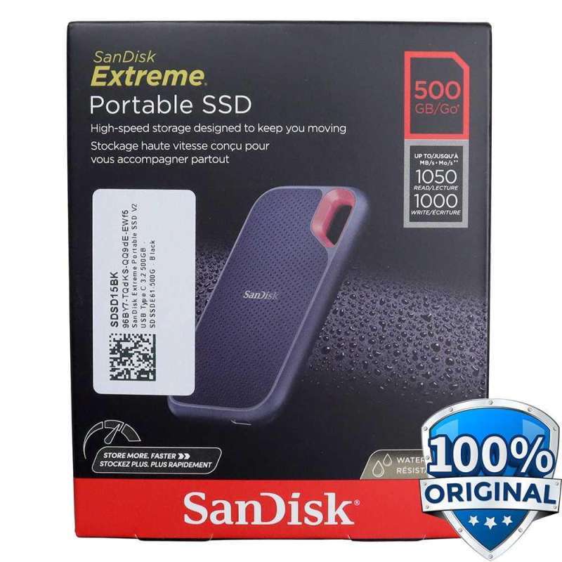 Jual Extreme Portable Ssd 1050mb/s Usb Type C 3.2 Sdssde61 Hardisk Ssd ...