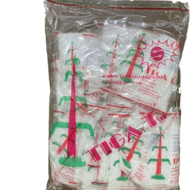 Jual Sodium Sakarin Natrium Siklamat Pemanis Buatan Cap Tiga T 20 X ...