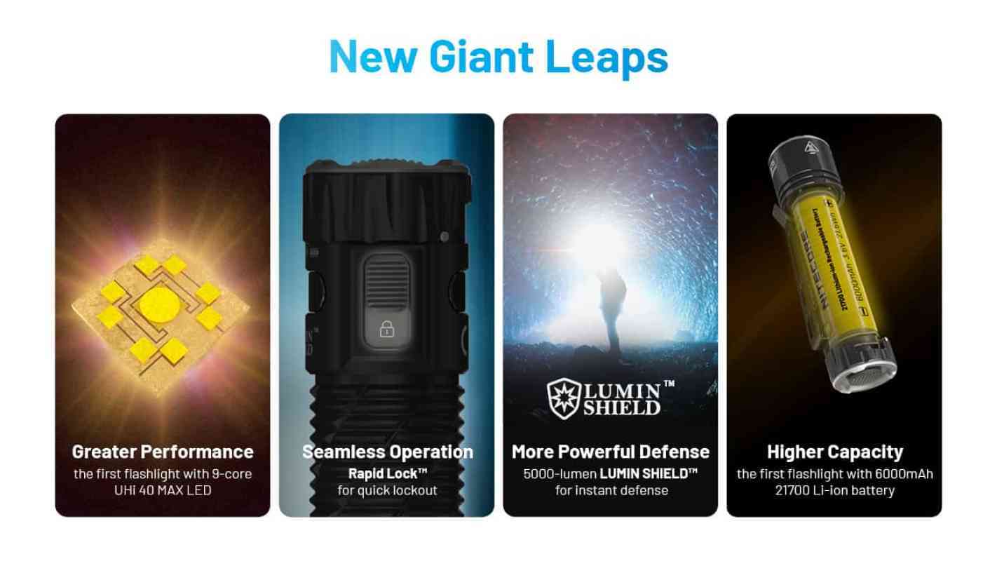 Promo Nitecore Edc35 Rechargeable Led Flashlight 5000 Lumens / Senter ...