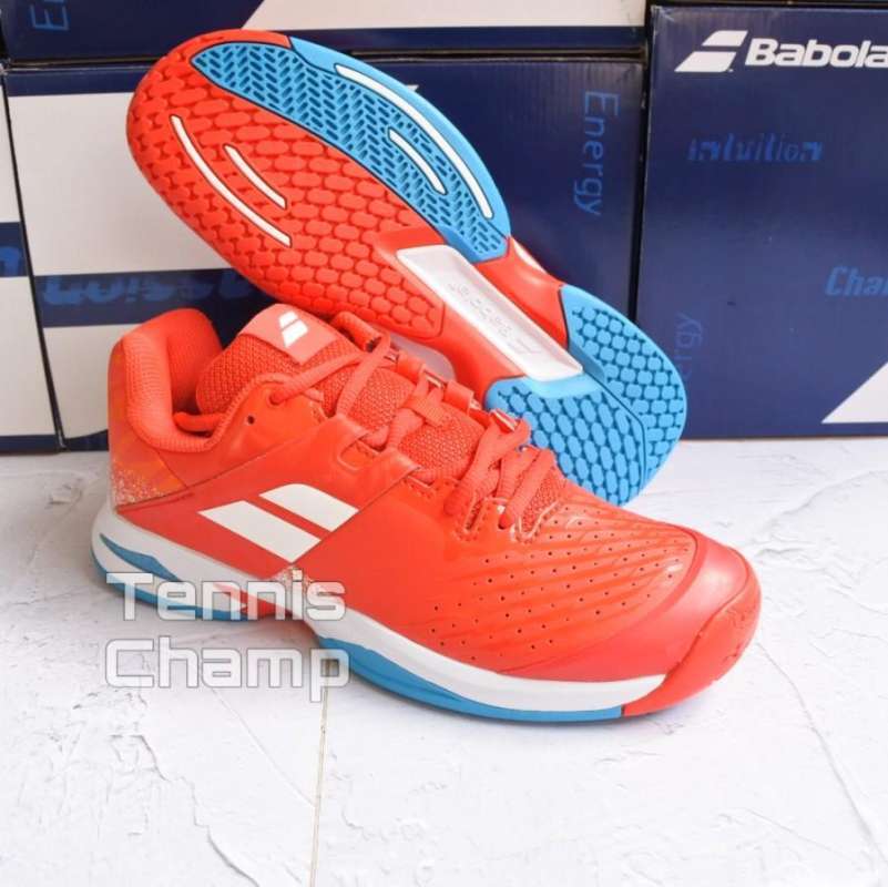 Jual Sepatu Tenis Babolat Propulse Chery Tomato White/ Tennis Shoes ...