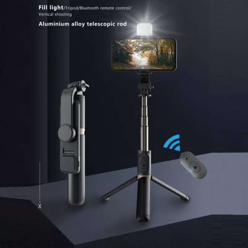 Promo Tongsis Tripod Bluetooth Led Flash Lampu Phone Holder With Remote ...