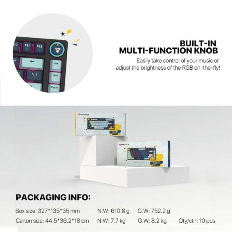 Jual Fantech Atom 81 Mizu Mk875 V2 Keyboard Gaming Mechanical - Navy ...