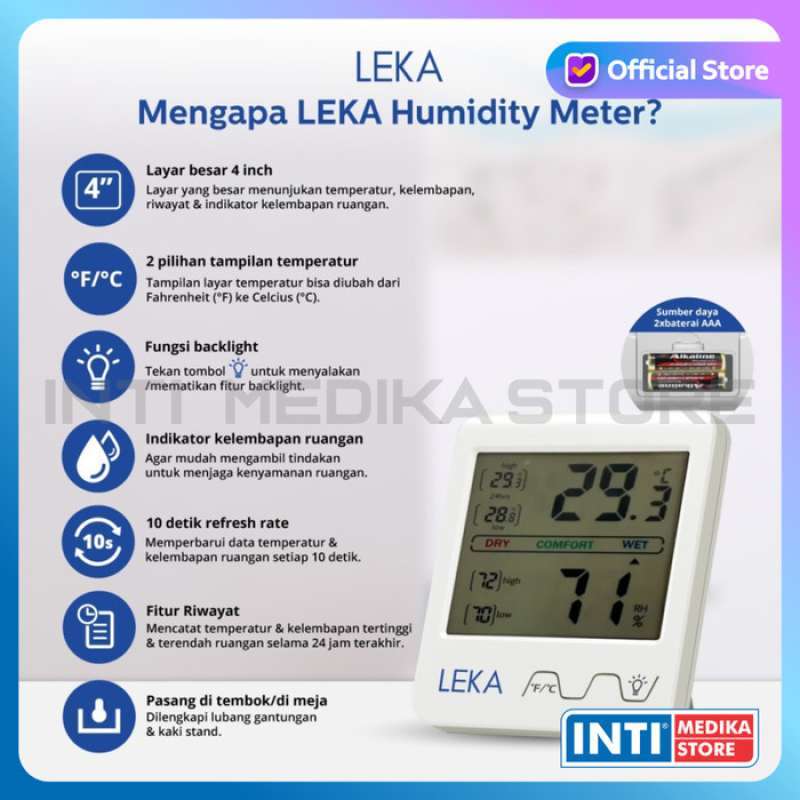 Promo Leka - Humidity Meter Thermometer Kelembaban | Alat Ukur Suhu ...