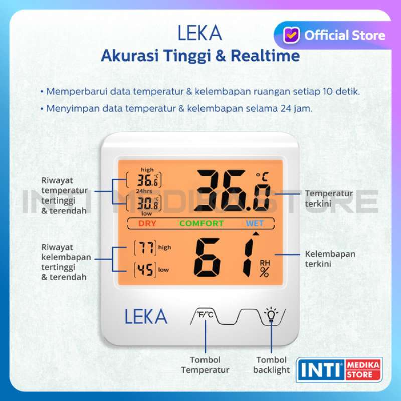 Promo Leka - Humidity Meter Thermometer Kelembaban | Alat Ukur Suhu ...