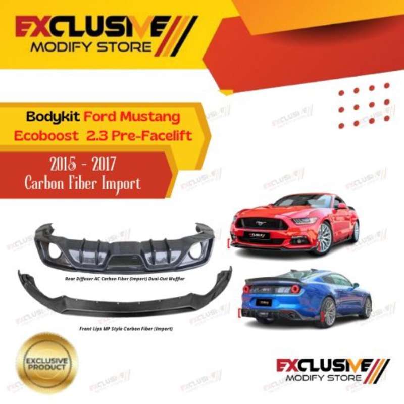Jual Ford Mustang Ecoboost 2.3 Pre-facelift (15-17) Bodykit Carbon Fiber - Rear Diffuser Di ...
