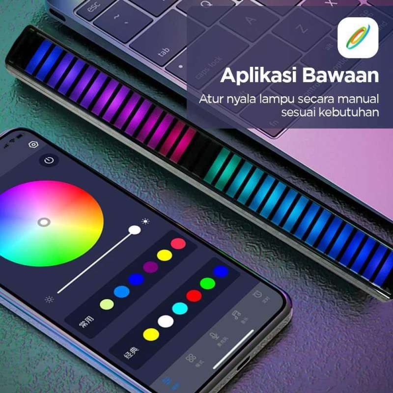 Jual K-outdoor Lampu Led Rgb Bar Strip Sound Rhythm Light Usb App 32 ...