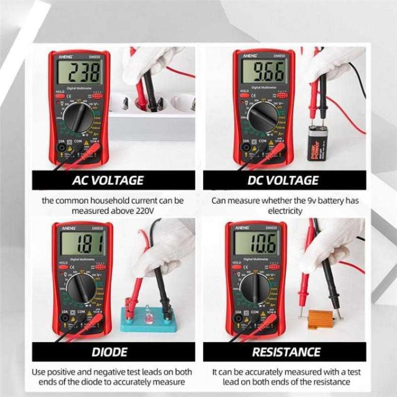 Jual Digital Multimeter Voltage Tester Dm850 Tespen Listrik Alat Tester ...