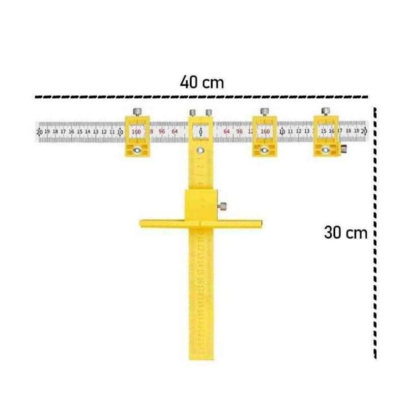 Jual Alloet Penggaris Alat Ukur Bor Woodworking Drilling Aid Tool M138 ...