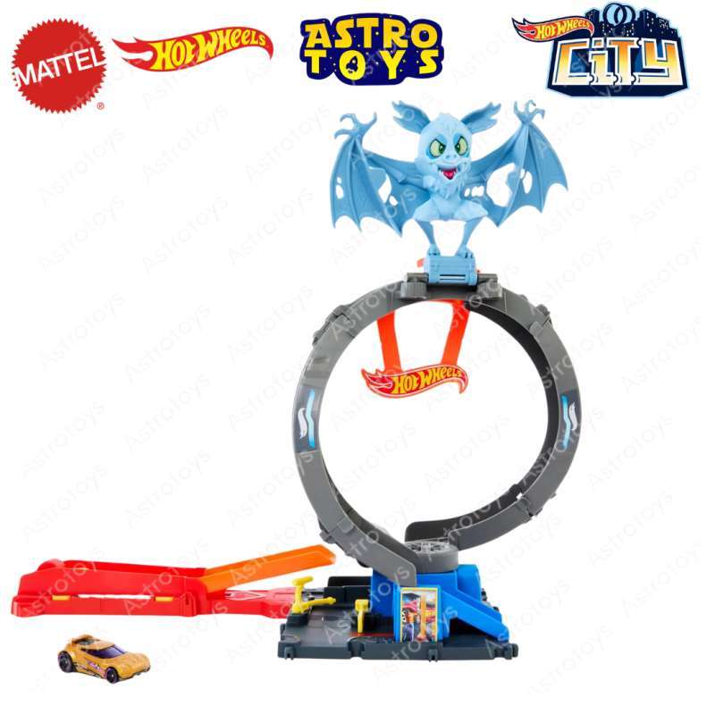 Jual Track Set Hot Wheels City Bat Loop Attack With Adjustable Loop ...