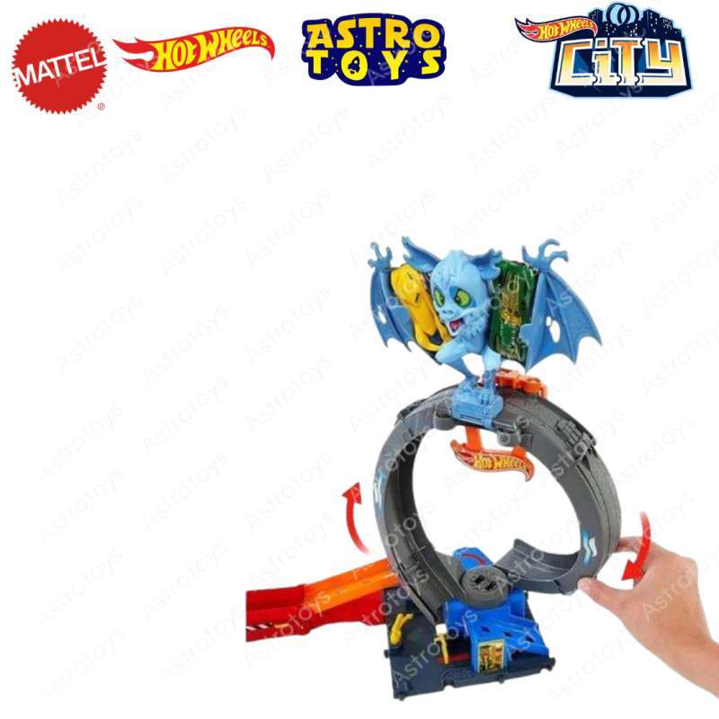 Jual Track Set Hot Wheels City Bat Loop Attack With Adjustable Loop ...