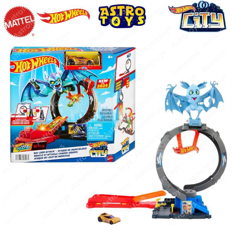 Jual Track Set Hot Wheels City Bat Loop Attack With Adjustable Loop ...