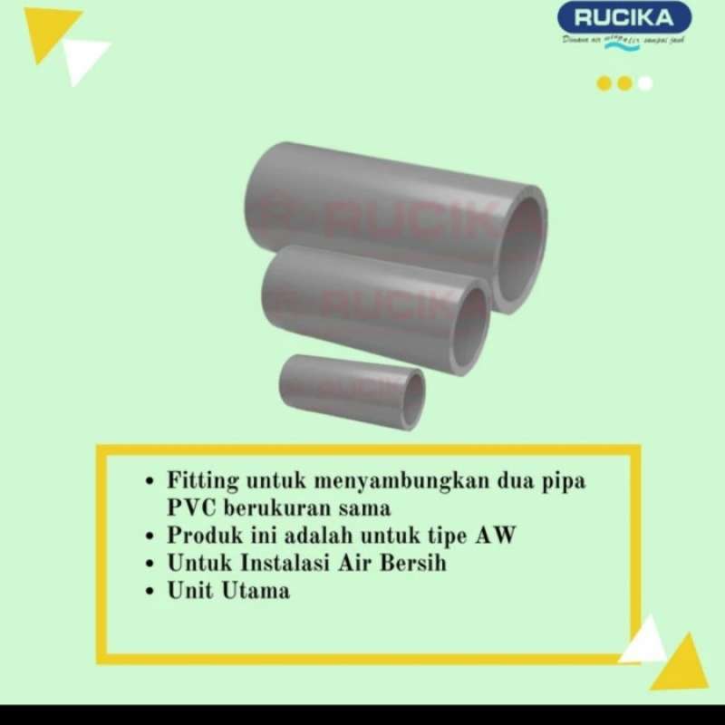 Jual Sambungan Pipa Pvc Rucika Tipe D Sok Polos Lurus 2 3 4 5 6 Inch Inci - 4 Inch - 4 Inch Di ...