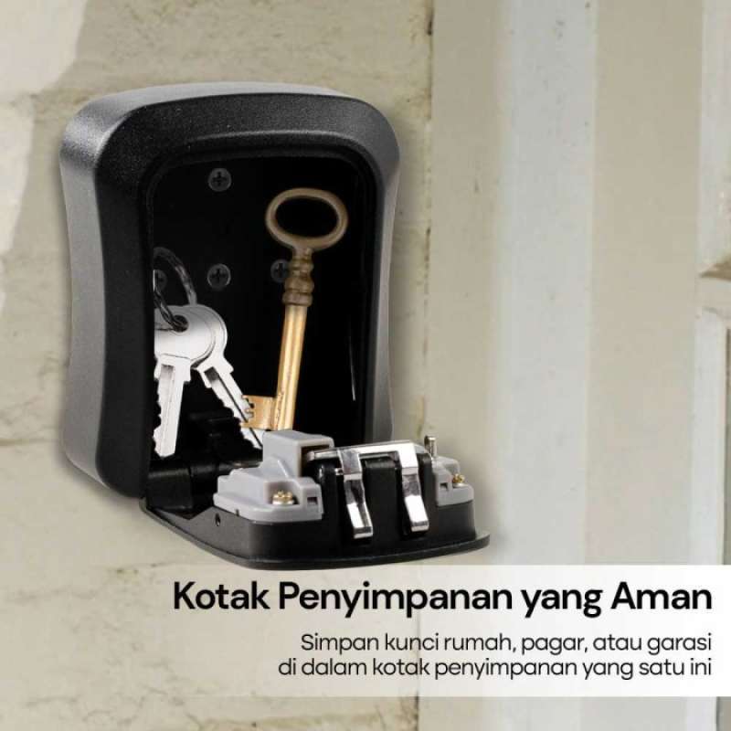 Promo Kotak Brankas Dinding Penyimpanan Kunci Safety Box 4 Digit ...