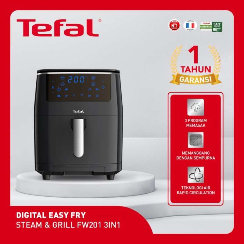 Promo Tefal Digital Easy Fry Steam & Grill Fw201 3in1 Air Fryer / Panggangan Diskon 20% Di ...
