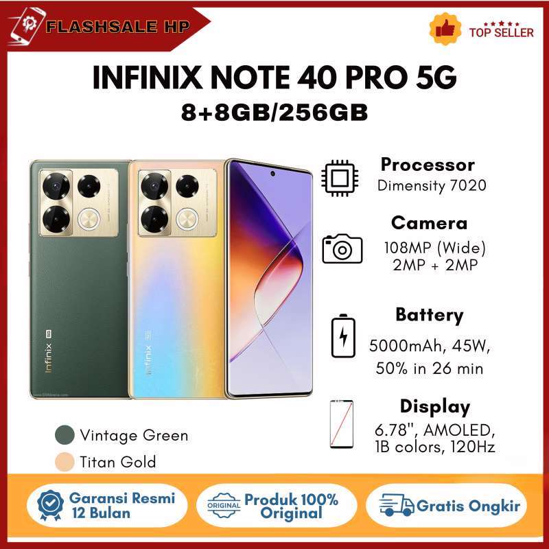 Jual Infinix Note 40 Pro 5g Ram 8+8/256 Gb Bergaransi Resmi Nasional Di Seller Flashsale Hp ...