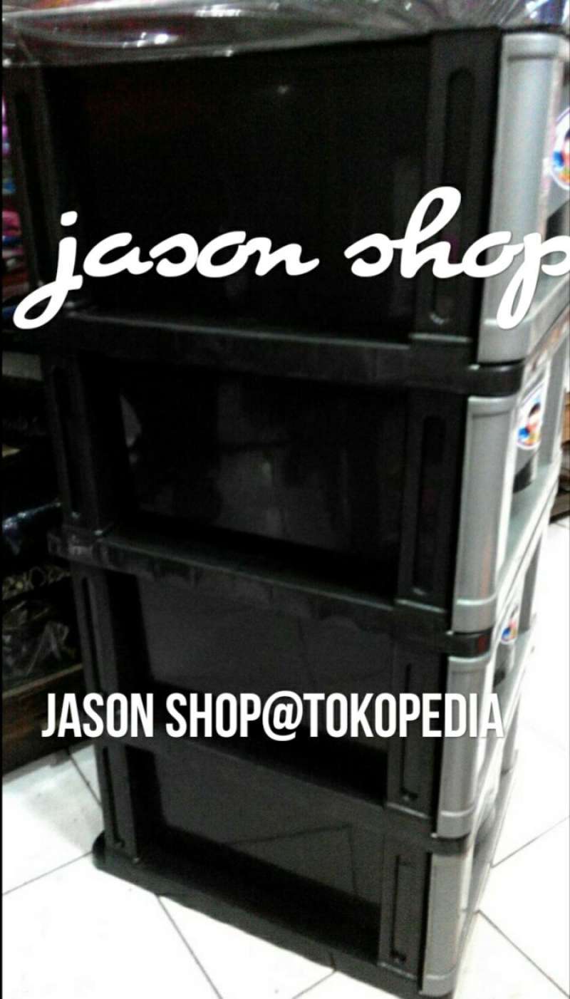 Promo Lemari/rak Kontainer Plastik Polos Yoko Susun 4 Baru Diskon 18% ...