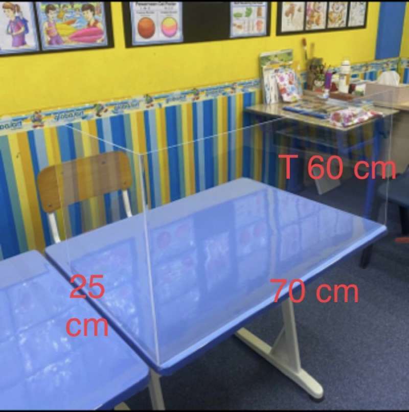 Promo Acrylic Akrilik Meja/ Table Shield/ Pelindung Meja/apd Covid 3mm ...