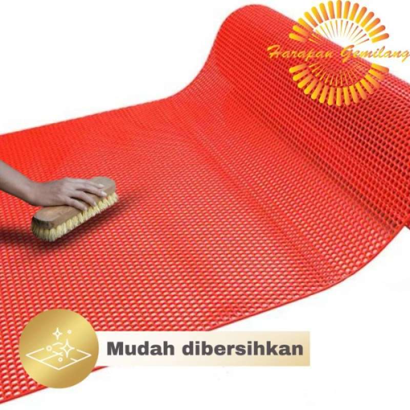 Jual Keset Karpet Karet Pvc Anti Slip Kamar Mandi Wudhu Hexagon Meteran ...