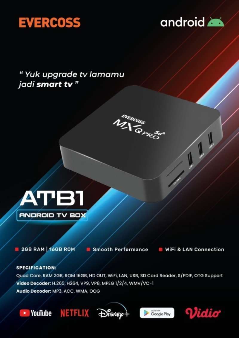 Promo Evercoss Atb1 Android Tv Box Mxq Pro 5g Resmi Diskon 28% Di Seller Gansirsa - Cengkareng ...