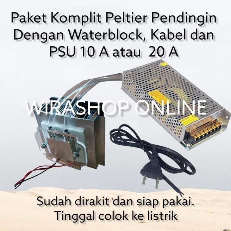 Promo Paket Komplit Peltier Dengan Waterblock, Kabel Dan Psu 10/20 ...