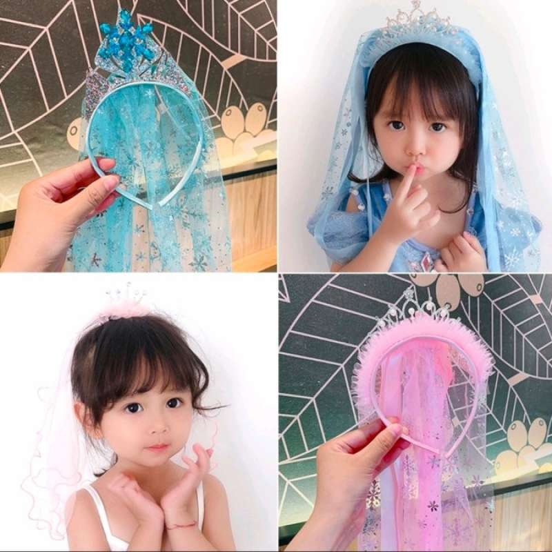 Promo Bando Kerudung / Pengapit / Ultah Anak 8797 D5 K8 Motif Mahkota ...