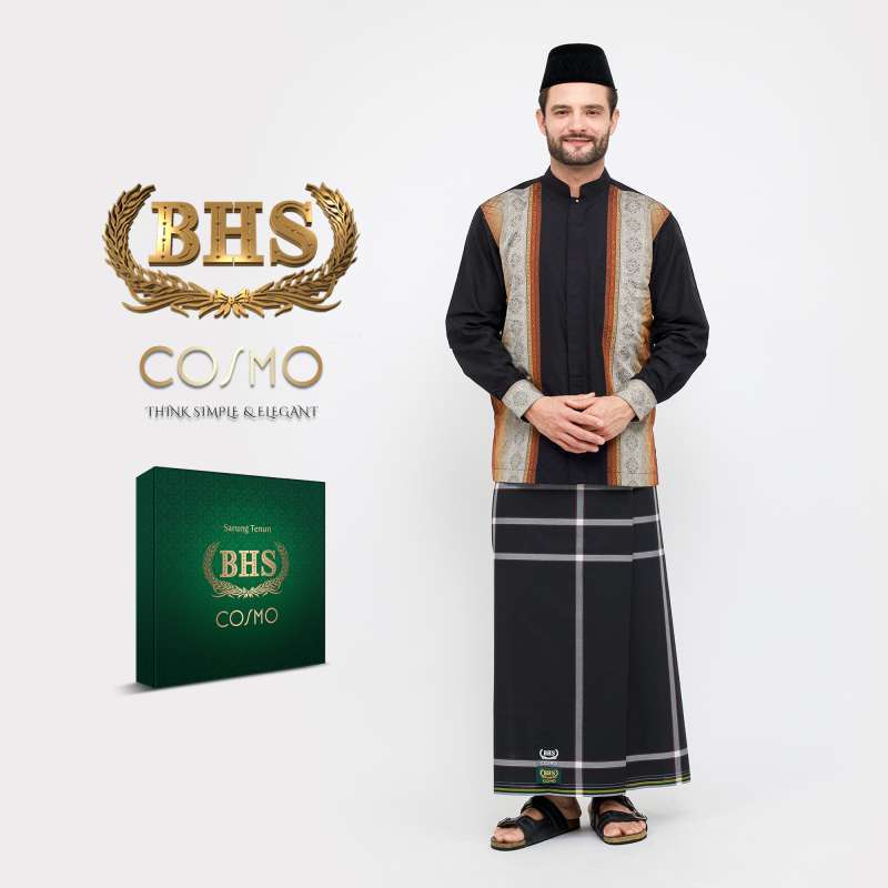 Promo Sarung Bhs Cosmo Gold Motif K26 Ppb Hitam Putih Diskon 50% Di ...