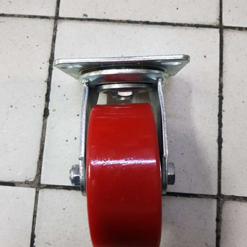 Promo Roda Trolley Pu Heavy Duty Caster Taiwan 5 Inch Hidup Diskon 9% ...