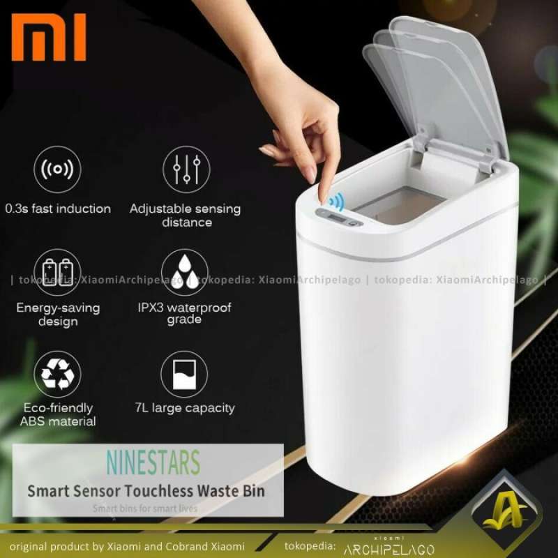 Promo Ninestars Tong Sampah Otomatis Sensor Smart Trash Tempat Sampah ...