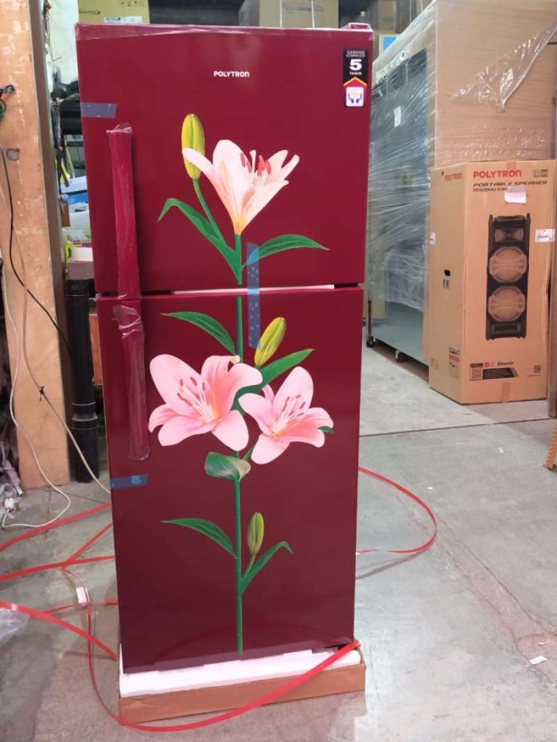 Promo Kulkas 2 Pintu Polytron Prb 217 R/b 220 Liter Tanpa Bunga Es ...