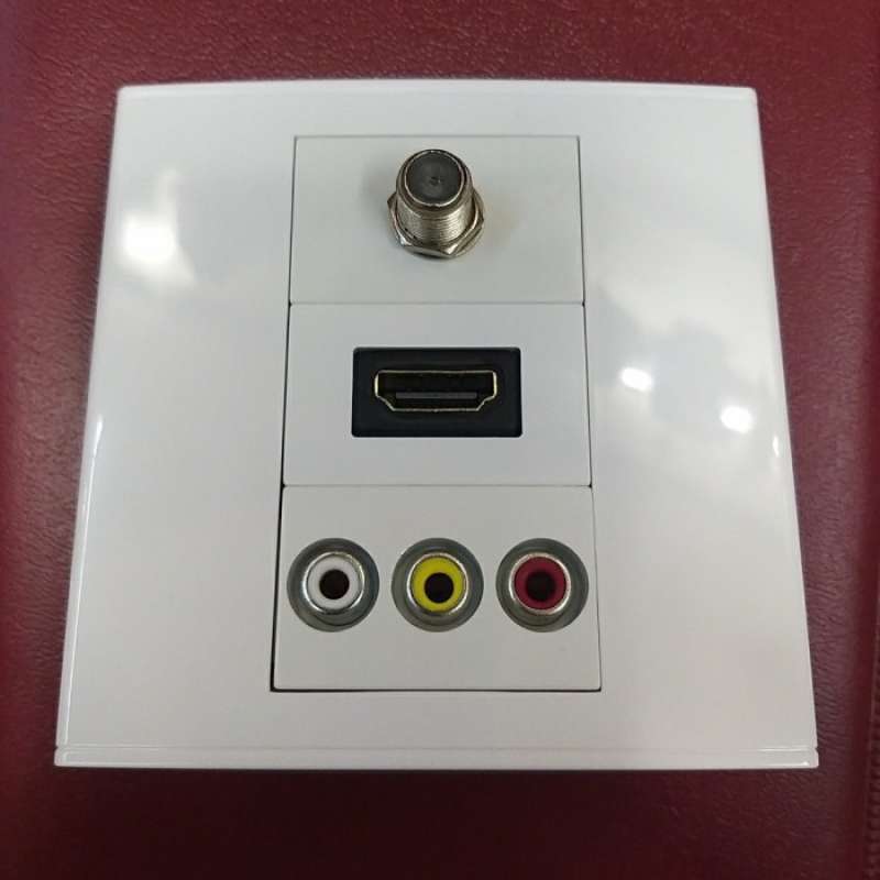 Promo Stop Kontak Faceplate Hdmi Rca Tv Soket Face Plate Modul Diskon ...