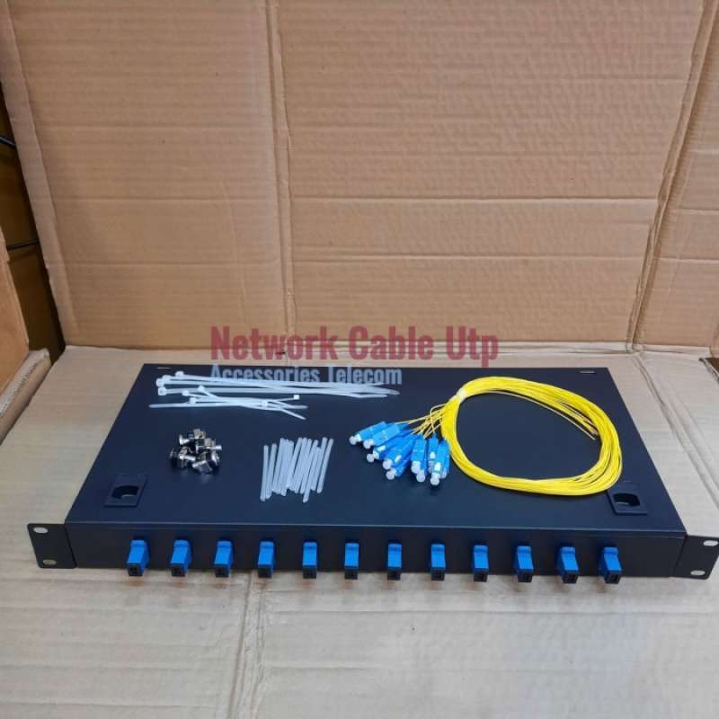 Promo Otb Rack 12 Core Sc Upc Komplit Adapter + Pigtail Diskon 23% Di ...