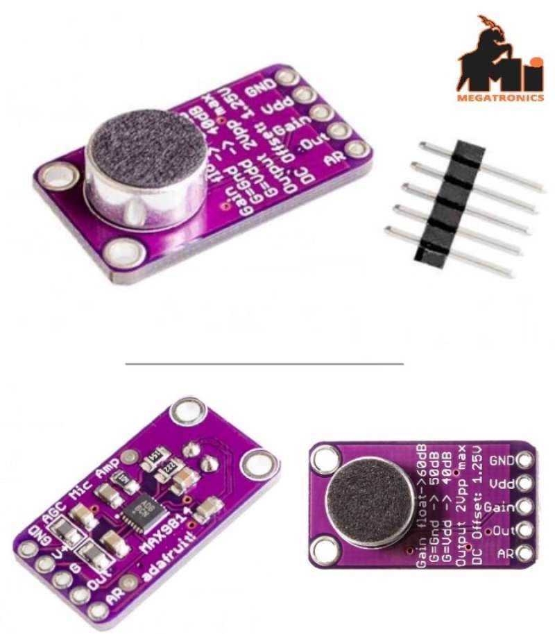Jual Modul Sensor Mic Microphone Max9814 Auto Gain Control Audio Amplifier Di Seller Eazyfast ...