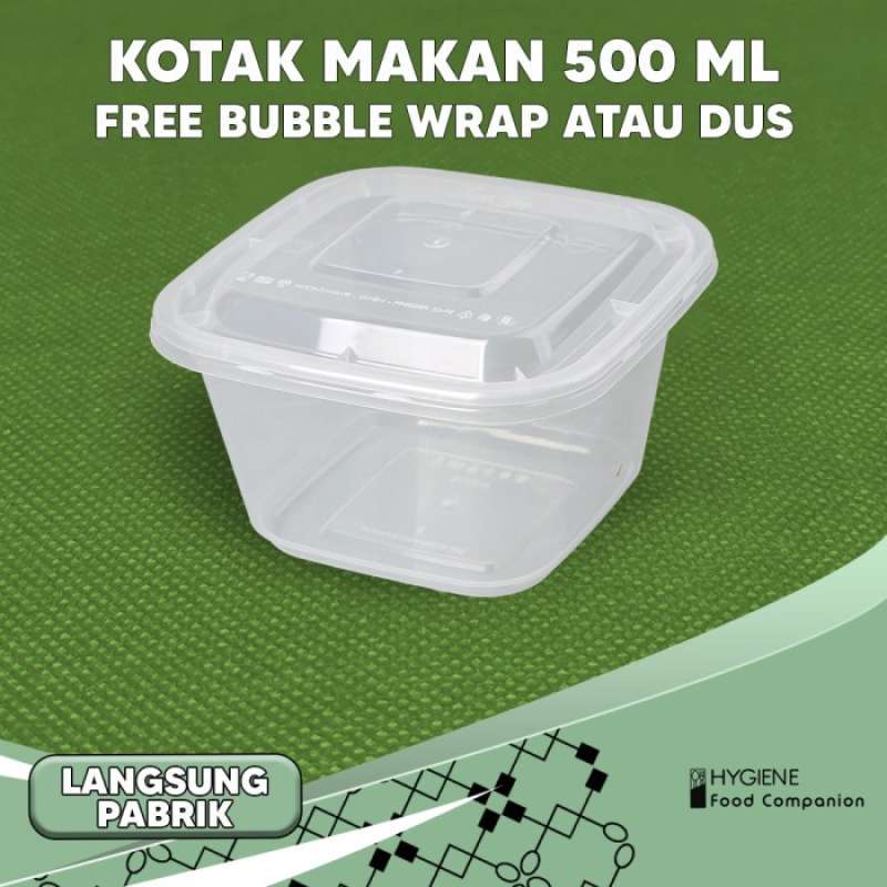 Promo Kotak Makan 500 Ml Plastik Thinwall Food Container Persegi