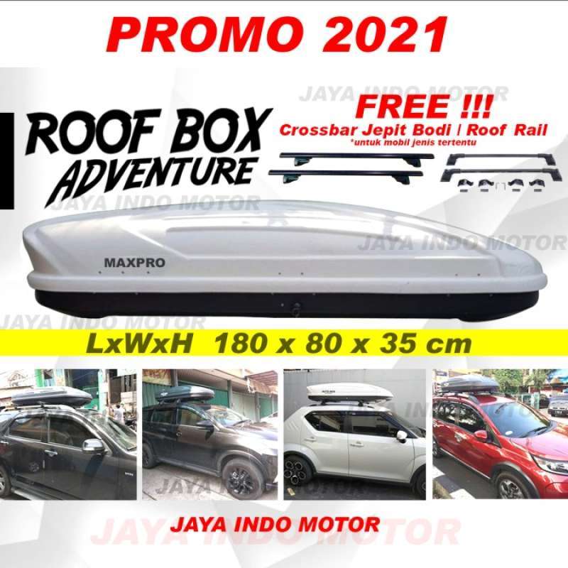 Promo Roofbox Roof Box 600l Bagasi Atas Mobil 1 Paket Terbaru - Putih ...