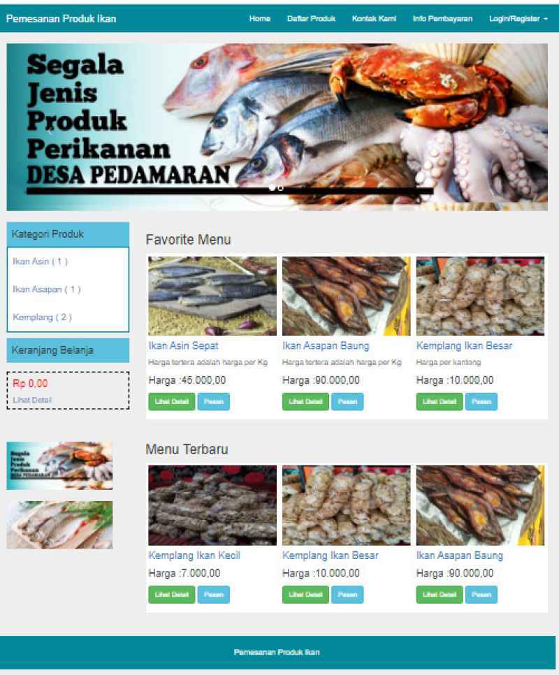 Promo Source E Aplikasi Pemesanan Ikan Berbasis Web Php And Mysql Native 0496