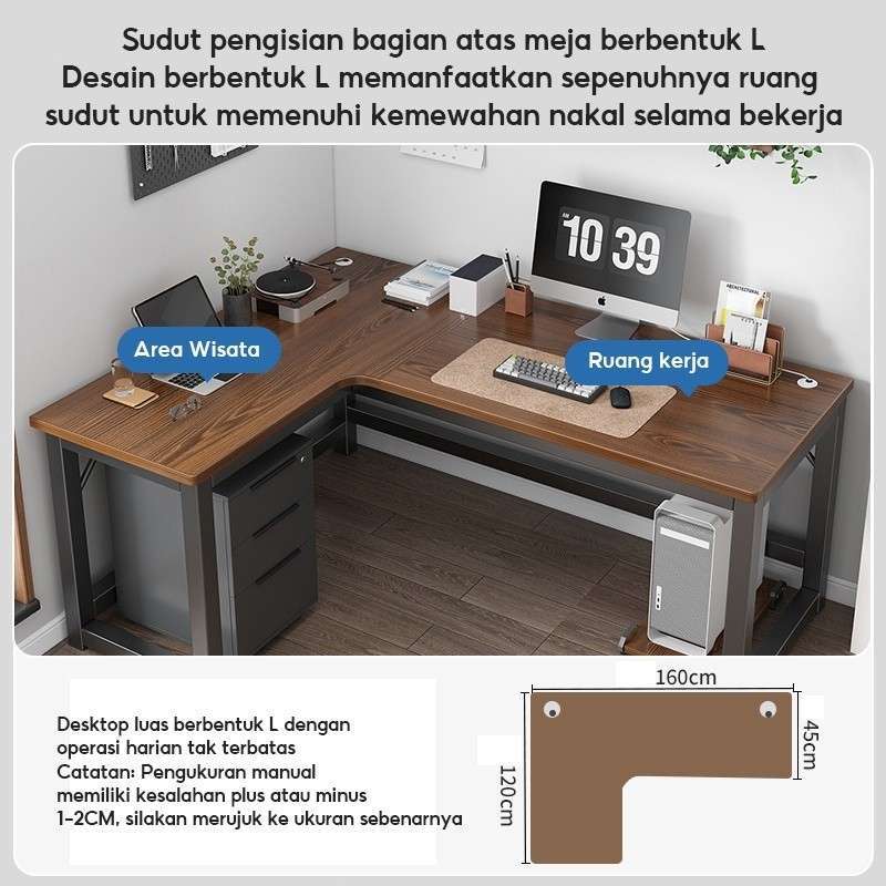 Promo Rm Meja L Meja Kantor Meja Kerja Besi Meja Kom Diskon 49% Di ...