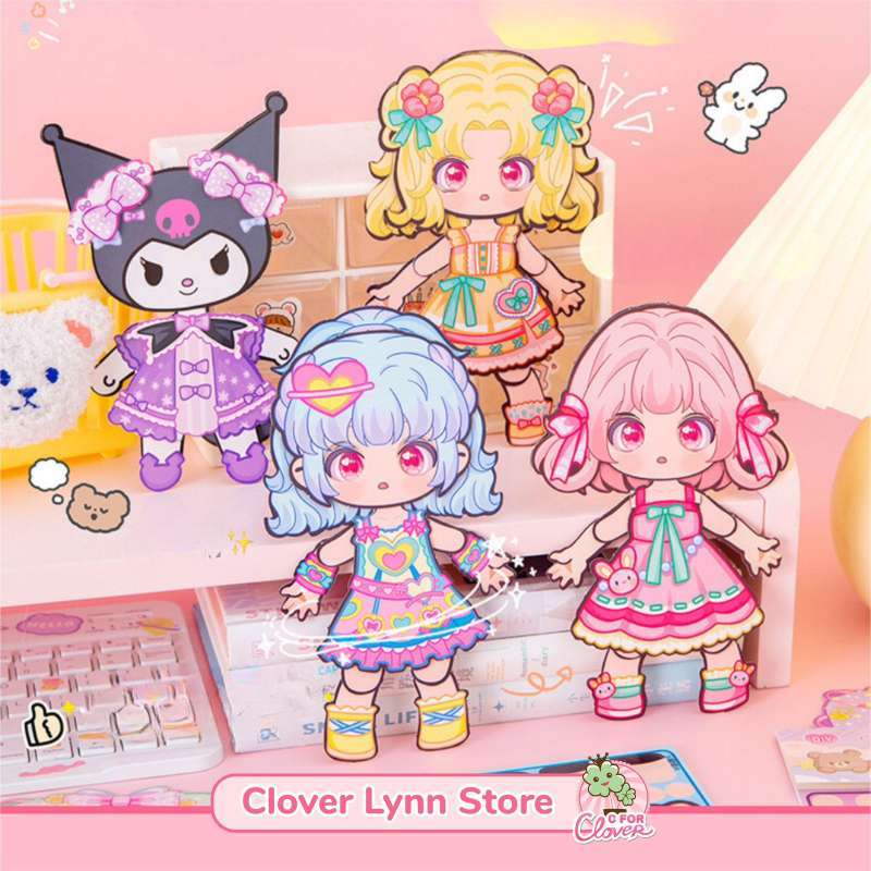 Jual Cute Character Diy Paper Doll Kerajinan Membuat Boneka Lucu - Girl ...