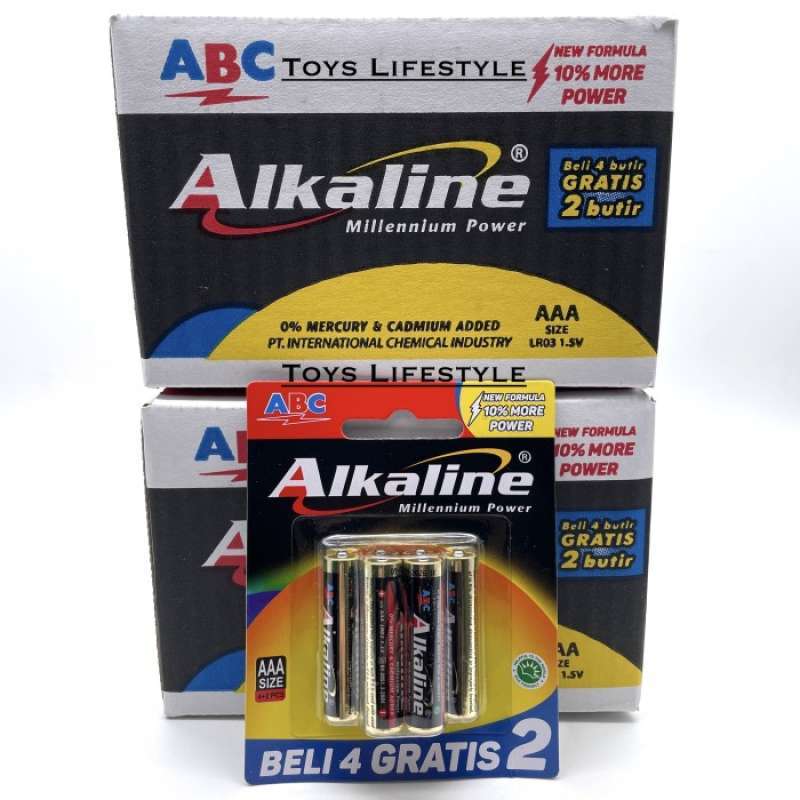 Promo Batu Baterai Abc Alkaline Aaa / A3 Battery 1.5v (4+2) 1 Box ...